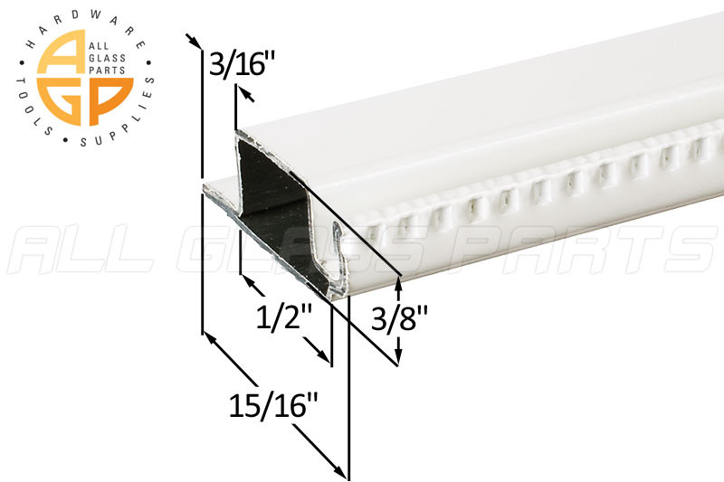 3/8" Reversed Flanged Window Screen Framing White