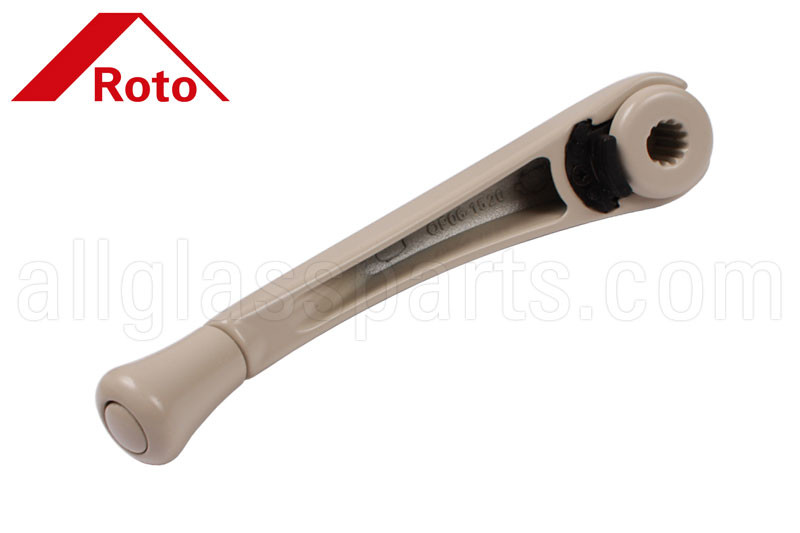 Folding Crank Handle Roto Hardware Almond | All Glass Parts