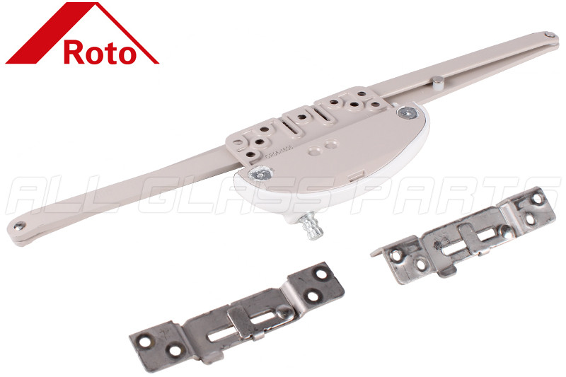 Awning Window Operator White w Pin and Tracks