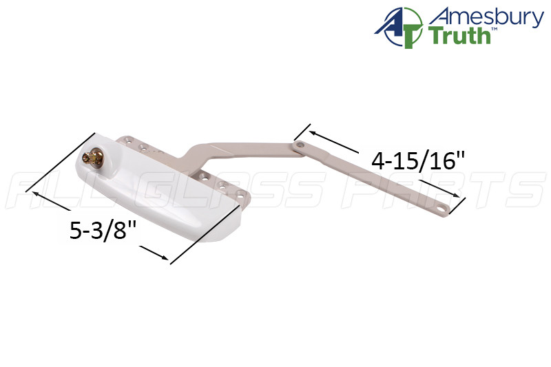 Split Arm Casement Window Operator with Handle Left White