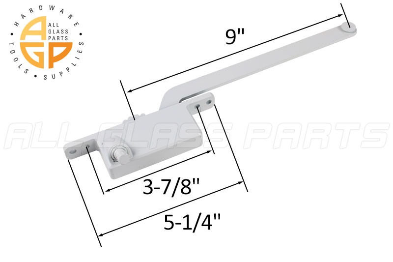 Casement Window Operator 9'' Arm White | All Glass Parts