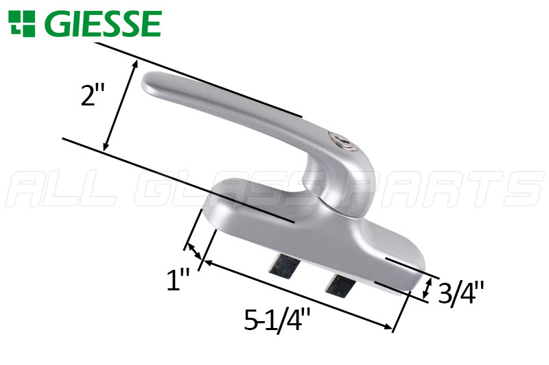 Giesse Handle Silver | All Glass Parts