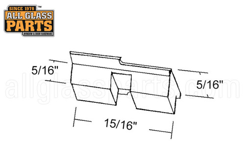 Sliding Window Glide 15/16'' Length 5/16'' Width