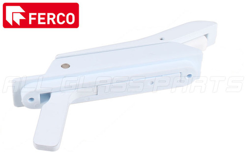 Multi-Point Locking Handle Bright White | All Glass Parts
