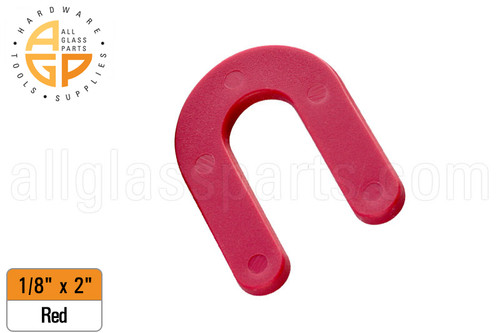 Horseshoe Shims Red Size: 1/8'' x 2'' | All Glass Parts