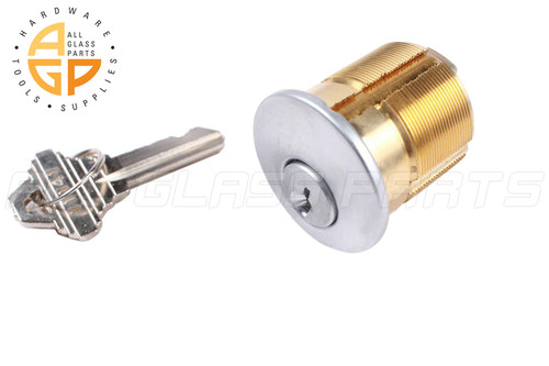 Commercial Door Cylinder w/Key 1-1/4" length