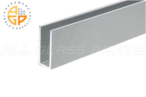 High Profile U Channel for 6mm Glass Anodized