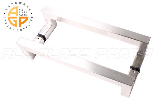1'' Square Profile Handle Set 13" Brushed Steel