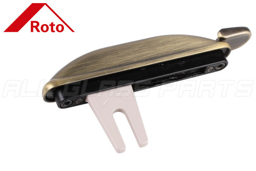 Roto Multi-Point Lock Handle 1-1/2" Long Fork Antique Brass