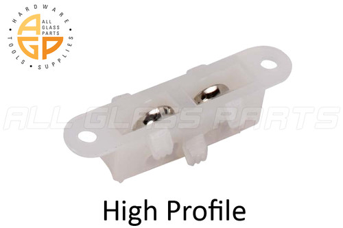 Sliding Window Tandem Roller High Profile Wheels: Chrome