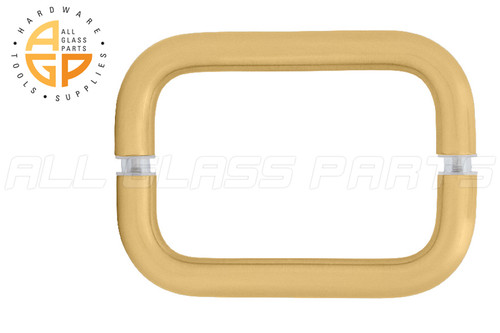 3/4" Round Profile Back-To-Back Handle 6" Polished Brass