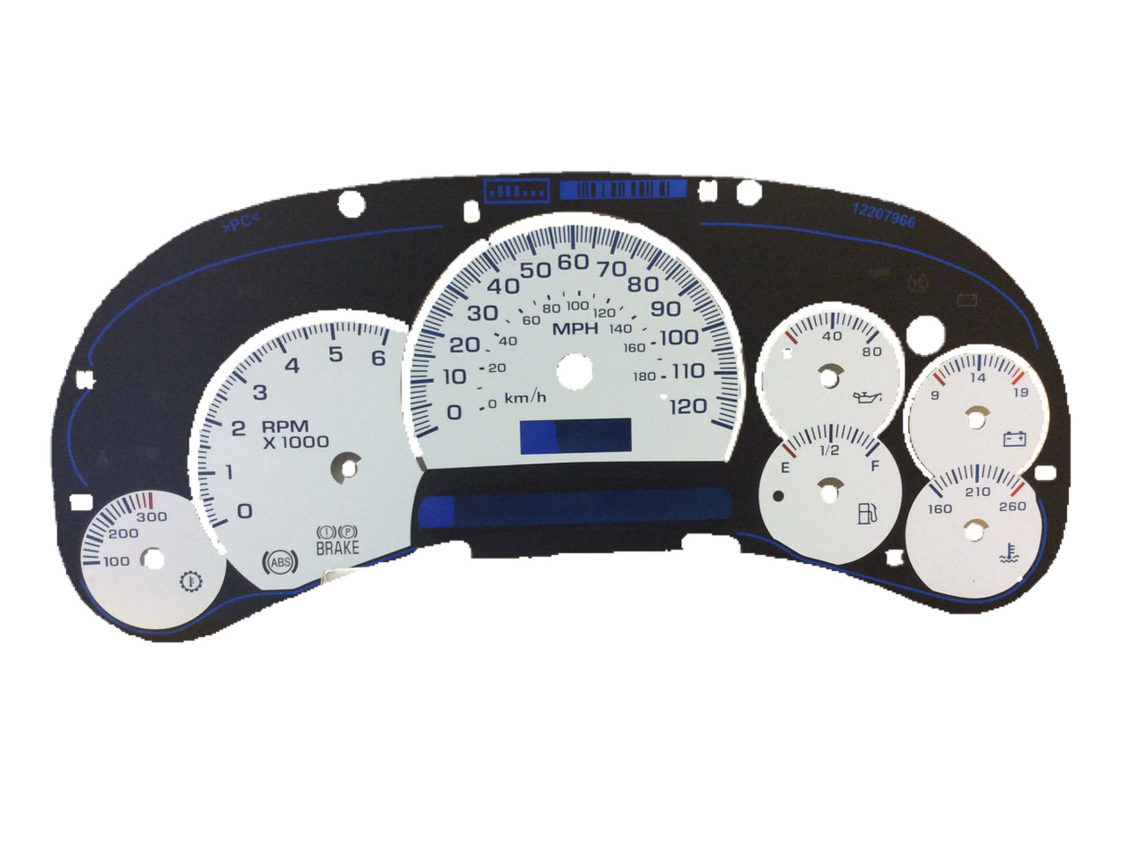 INSTRUMENT CLUSTER UPGRADE KIT 7 GAUGES (Transmission Temperature Gauge ...