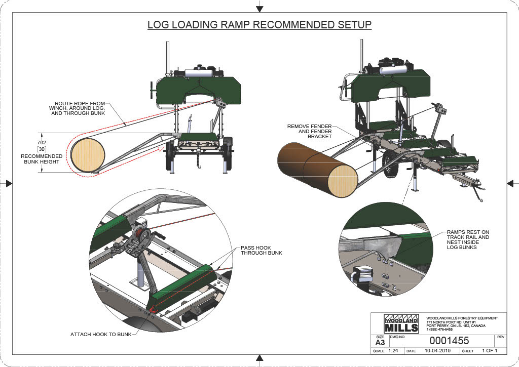 Woodlander Log Loading Ramp & Winch Kit