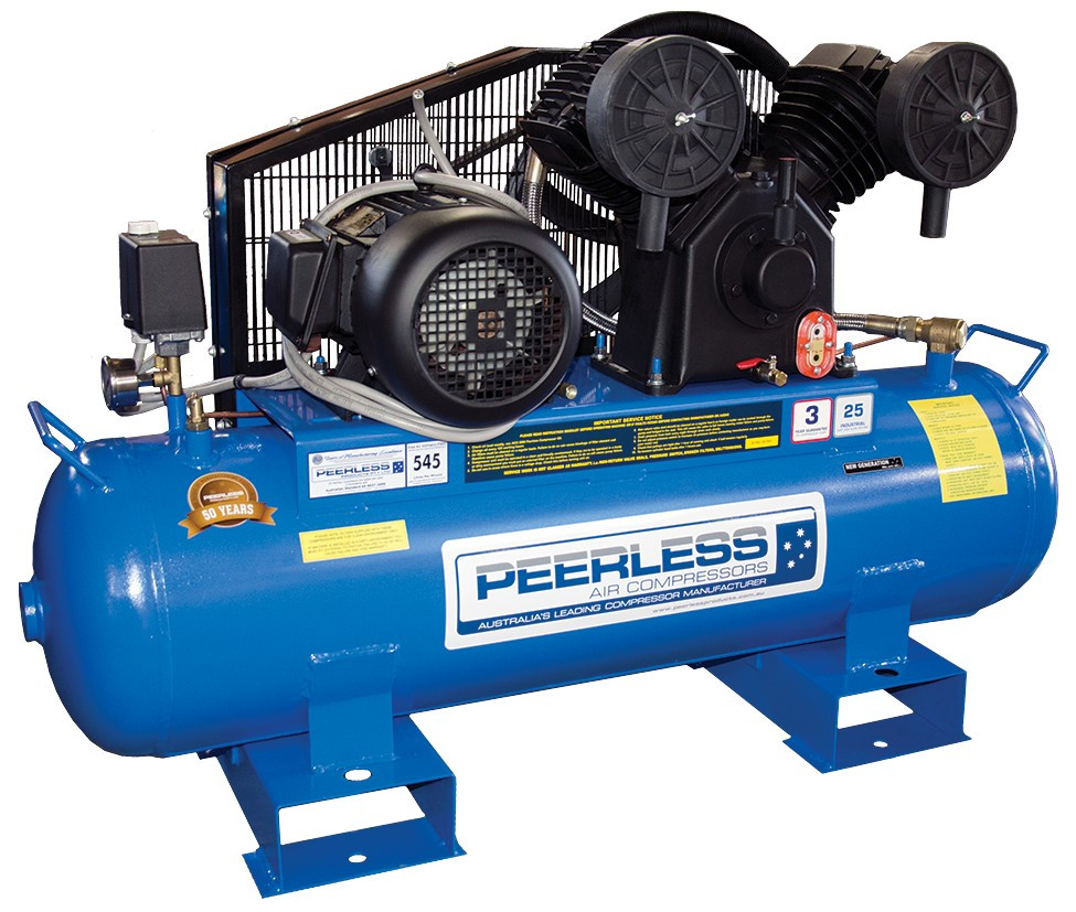 Peerless PV25 - Compressor 3PH 5.5HP 110L Fad 545LM 145 PSI 1154RPM ...