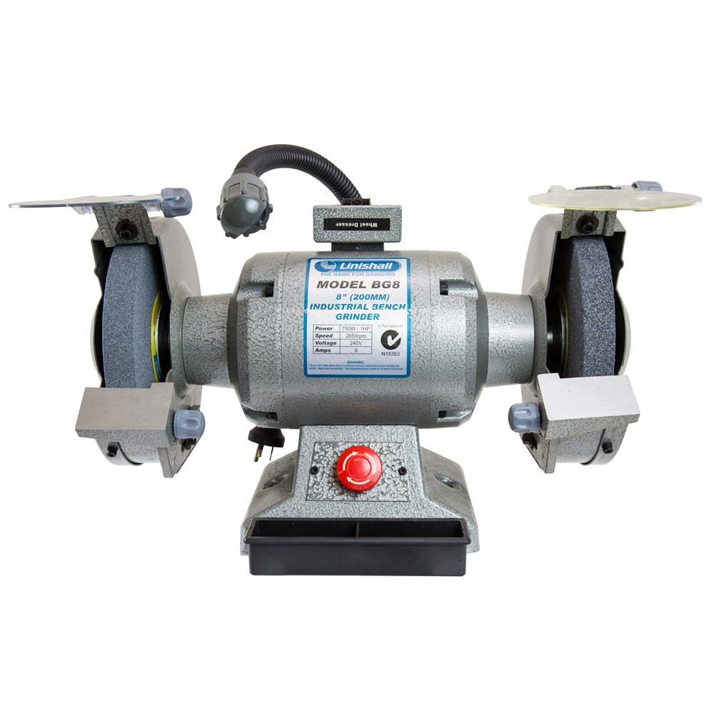 Linishall BG8 - Bench Grinder 8" 200mm 1HP 750W Heavy Duty - Toolmart