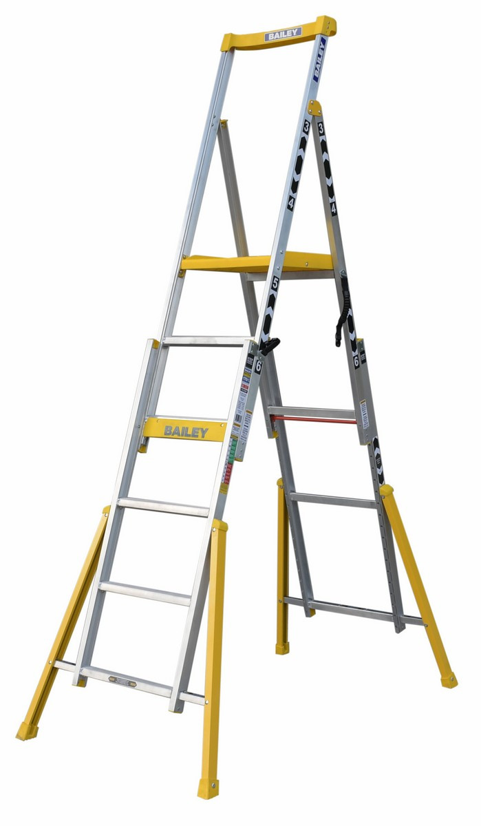 Bailey FS13999 - Adjustable Platform Step Ladder 3-6 Step - 170Kg ...