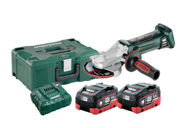 Metabo WF18LTX125QUICK55K - 18V Flat Head 125mm (5") Angle Grinder Kit ...