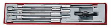 Teng TTXTB09 - T-bar Socket Set 9 Piece Extra Long 3/8" - Toolmart