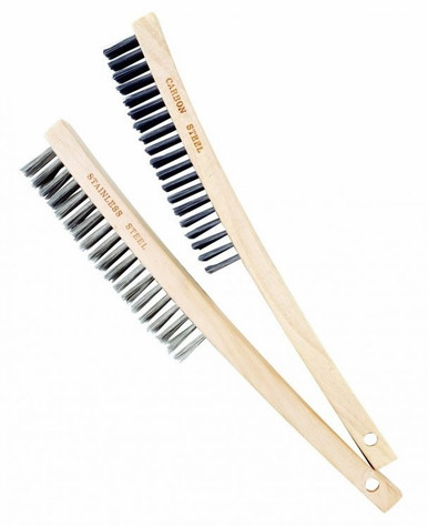 Bossweld 500080 - Engineer Wire Brush 4 Row - Wood Handle - Toolmart