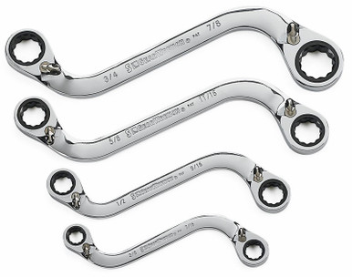 Gearwrench 85399 - Ratchet Wrench Set S-shape AF - 4 Piece - Toolmart
