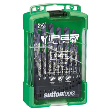 Sutton D179SM3 - Viper Plus Drill Set 25 Piece Metric - Toolmart