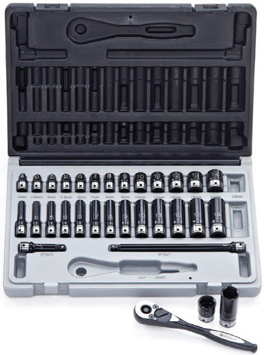 Dual Action 10043102 - Socket Set Thinwall 1/4" Drive 31 Piece Metric ...