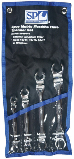 SP Tools SP10144 - Flex Flare Nut Spanner Set 4 Piece - Metric - Toolmart