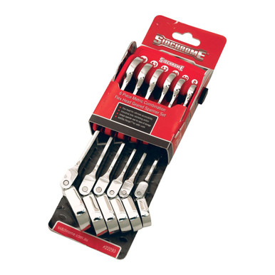 Sidchrome SCMT22293 - Flex Head Geared Spanner Set 6 Piece Metric ...