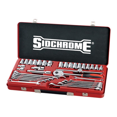 Sidchrome SCMT10184 - 35 Piece 1/2" Drive Socket & Spanner Set Metric ...