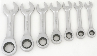 Supatool S030007 - Combination Stubby Gear Spanner Set 7 Piece Metric ...