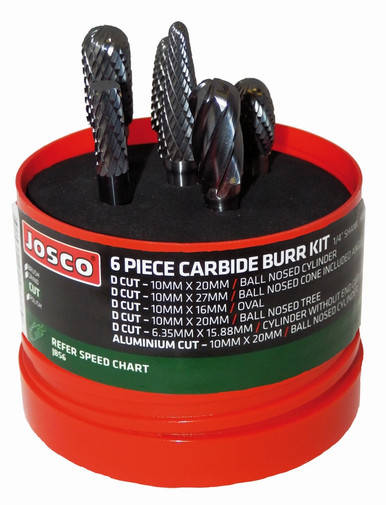 Josco JBS6 - 6 Piece Burr Starter Kit - Toolmart
