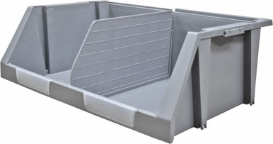 PKTool PT80934 - Jumbo Interlocking Storage Bin - Grey 60 x 40 x 20cm ...