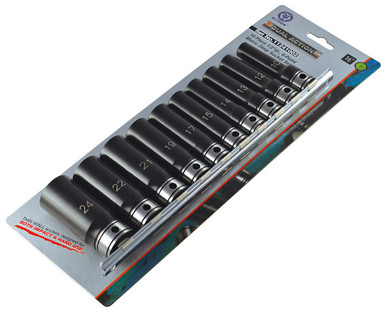 Dual Action 11241002 - Socket Set Thinwall 1/2" Drive 10 Piece Rail ...