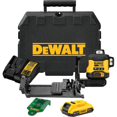 Dewalt DCLE34031D1-XE - 18V 3 Way Self Leveling Multi Line Laser Kit (1 ...