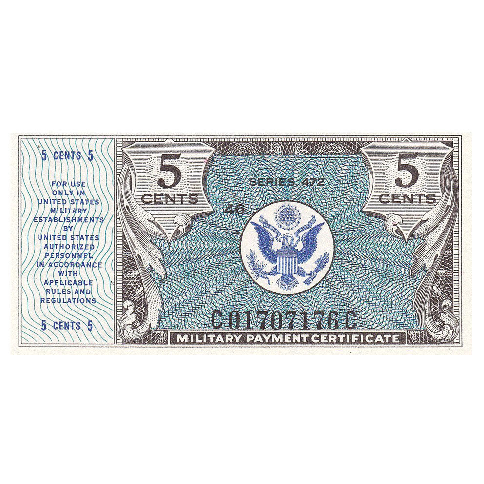 Series 472 MPC Korean War 5 Cent Note | Historic Aviation - The #1 ...