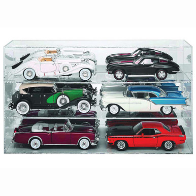 1:18 Scale Six Car Acrylic Display Case | Historic Aviation Collectibles