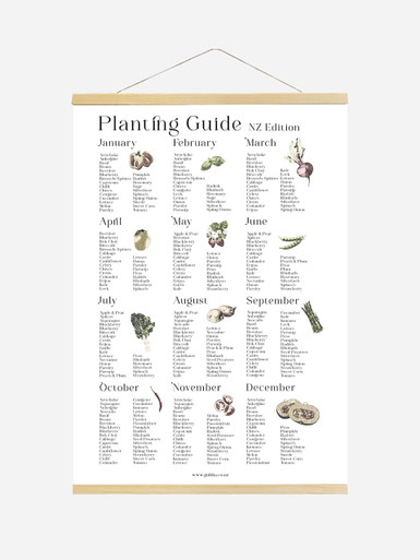 Printable Planting Guide Poster - NZ Edition | Gubba | Shop Now at Gubba