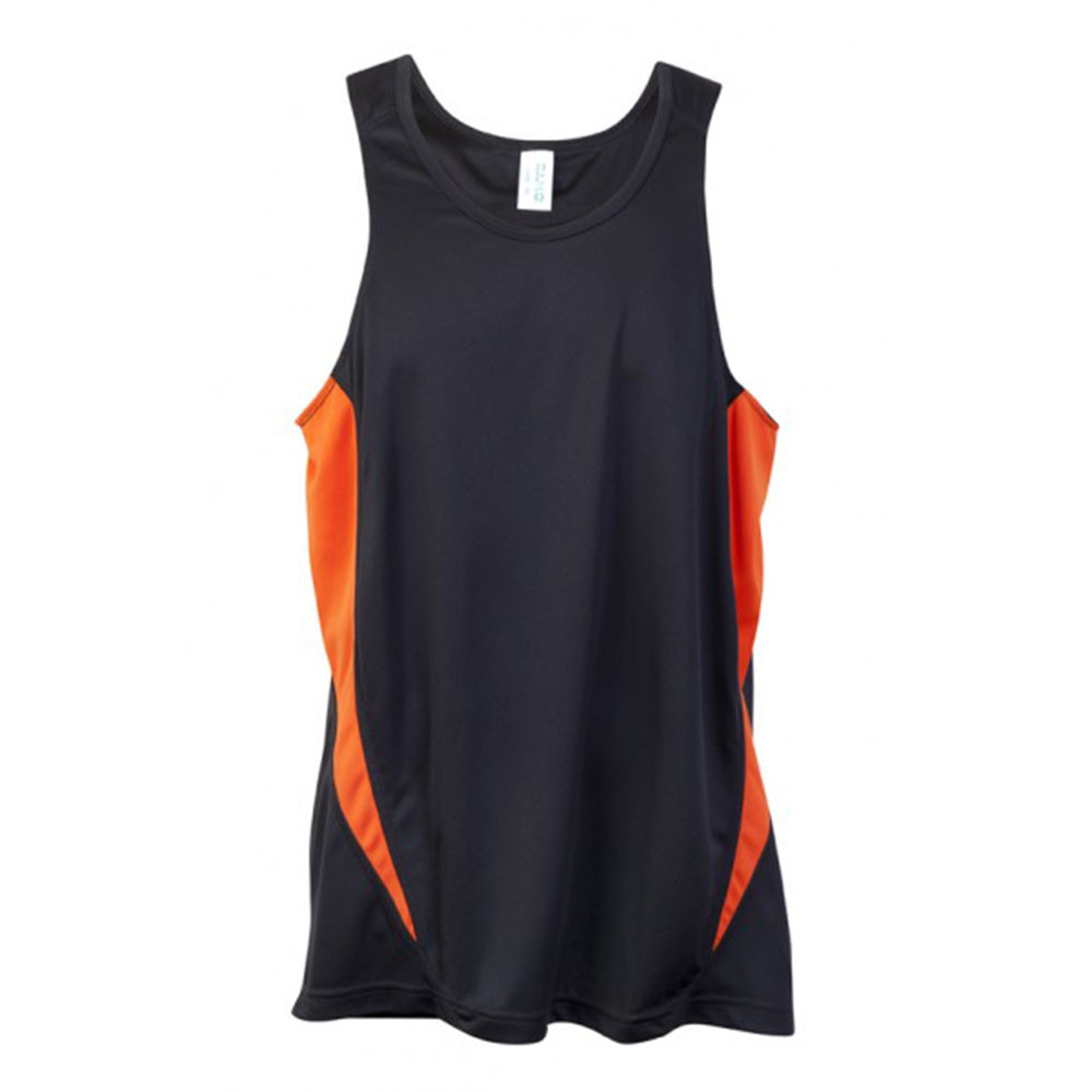 Blank Mens Quick Dry Contrast Singlet | Bulk Discount Sports Active ...