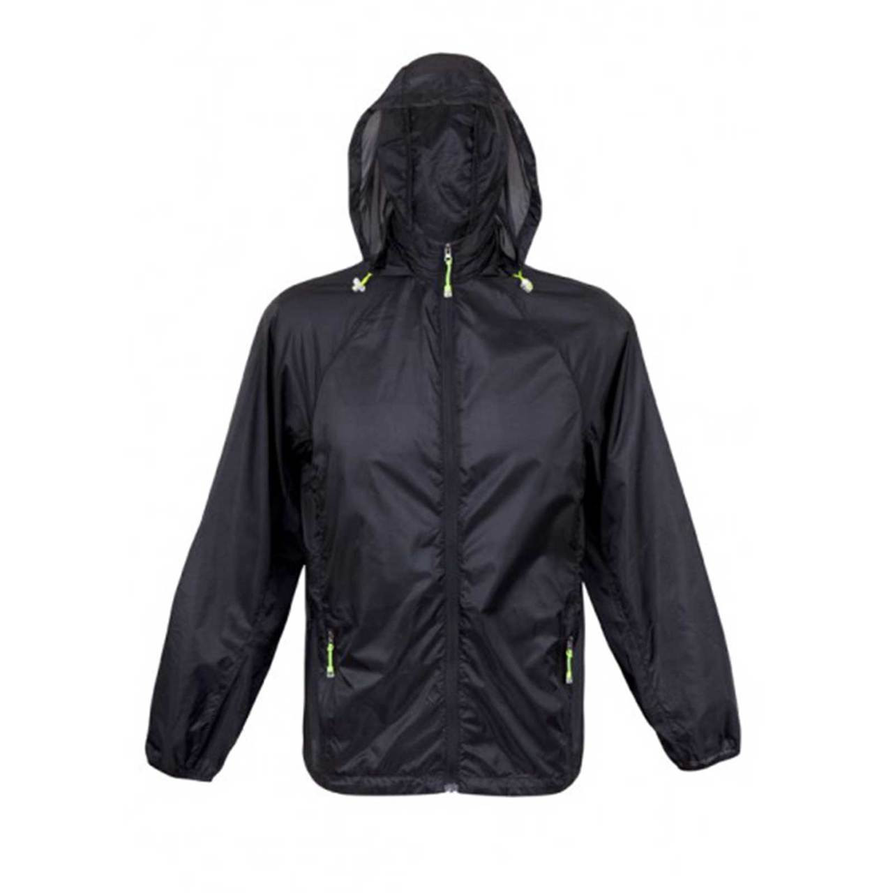 Shop Plain Ladies Rain Jacket Foldaway Bag | Buy Travel Blank Clothing ...