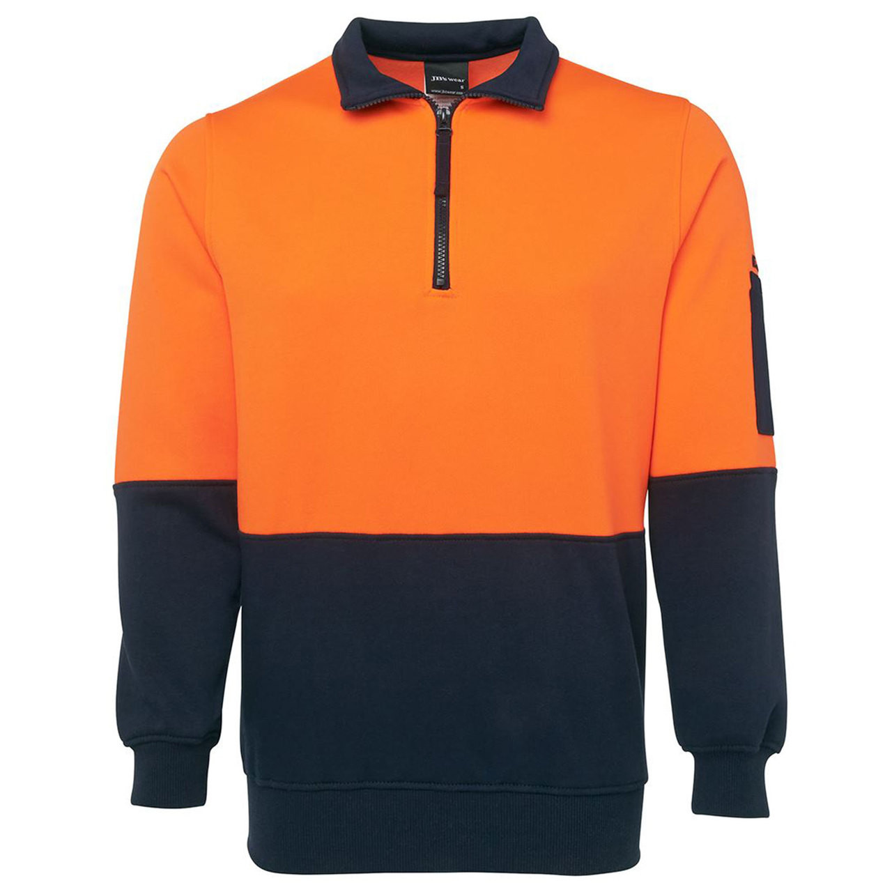 Safety Hi Vis 1/2 Zip Fleecy Sweater | hi vis safety wear | work wear ...