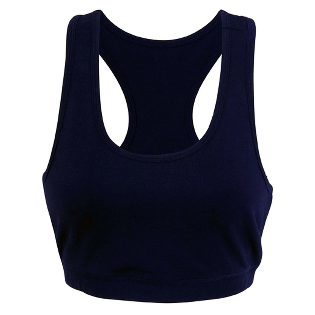 Womens Stretch Racer Crop Tops | Bulk Buy Active Clothing