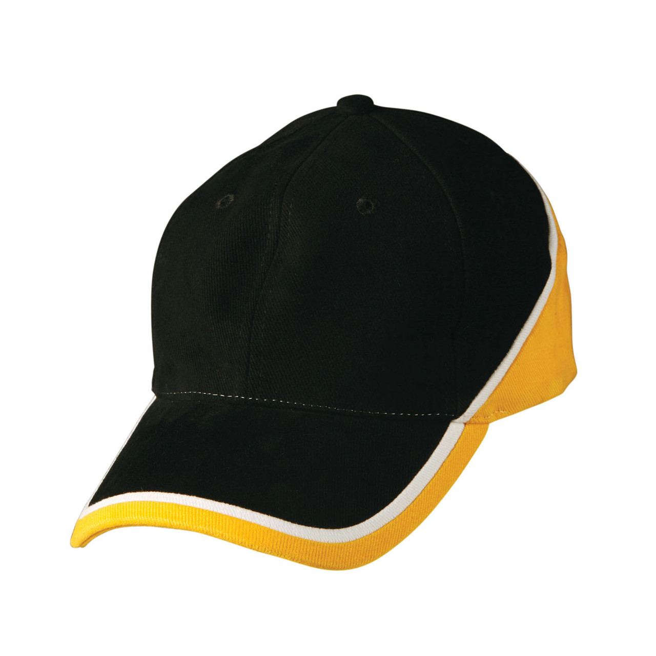 Plain Tri-Colour Cotton Baseball Caps | Bulk Buy Hats Online | Sport ...