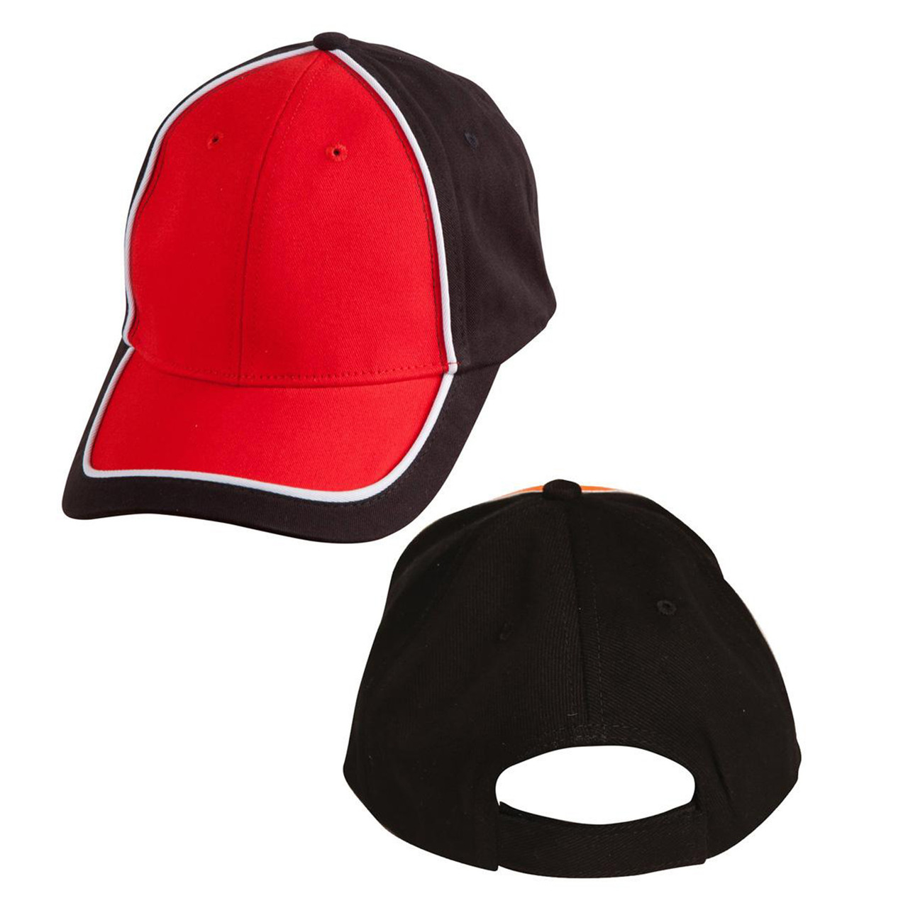 Blank Cotton Twill Two Tone Baseball Cap | Bulk Discount Plain Hats Online