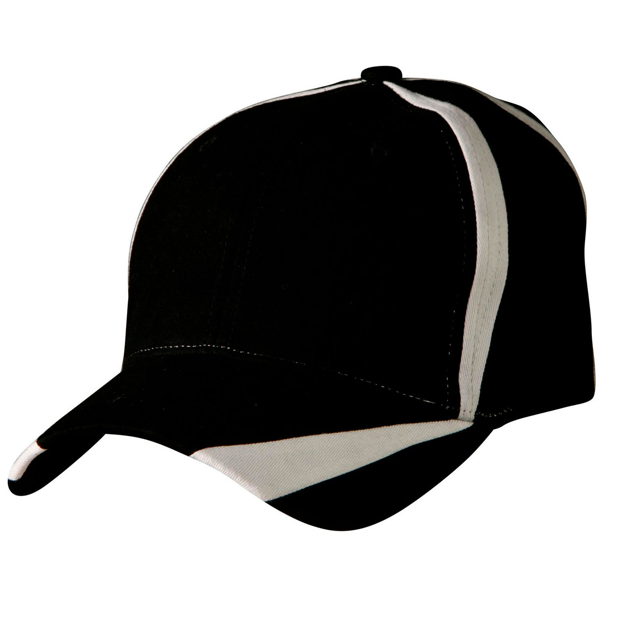 Cotton Twill Baseball Cap | X Contrast Stripe | Shop Blank Hats Online