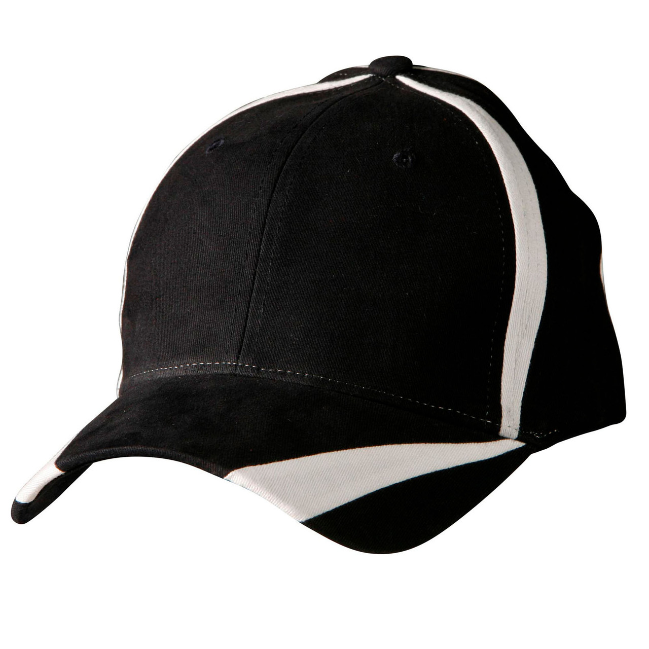 Cotton Twill Baseball Cap | X Contrast Stripe | Shop Blank Hats Online