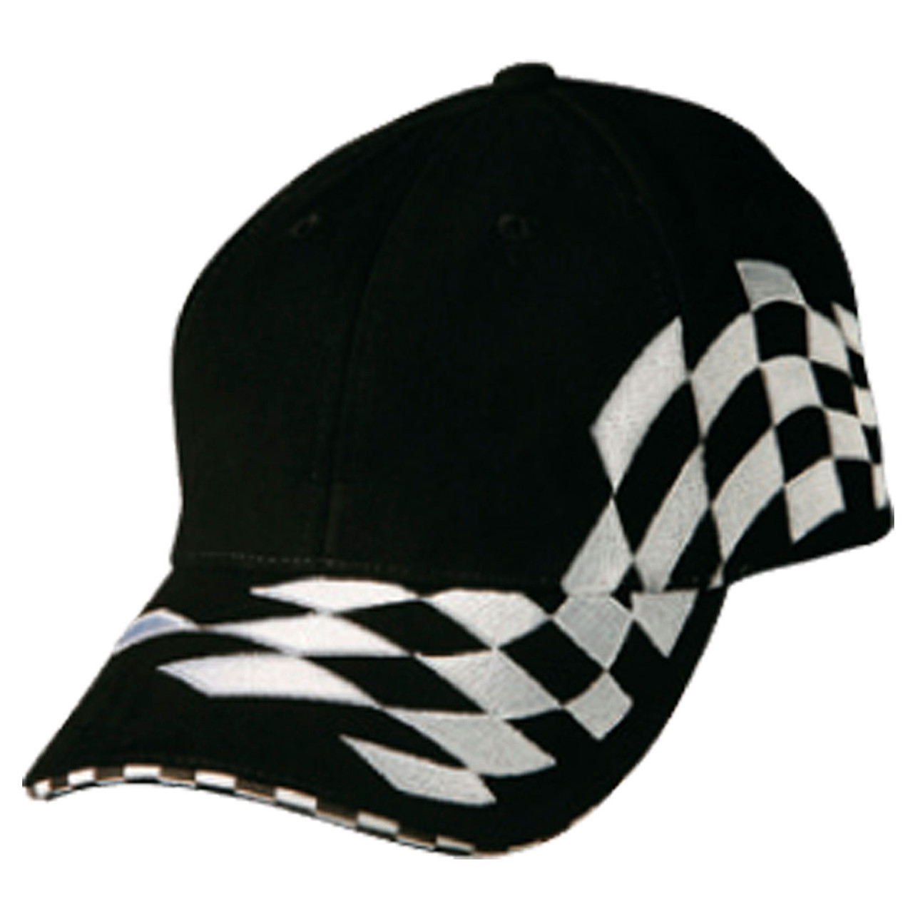 Contrast Racing Check Baseball Cap | Shop Team Uniforms Online