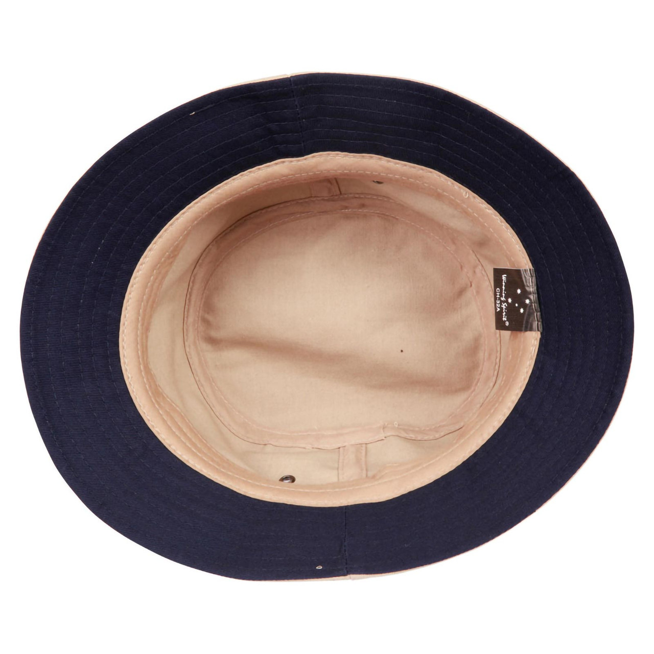 Heavy Brushed Cotton Contrast Bucket Hat | Bulk Buy Plain Hats Online