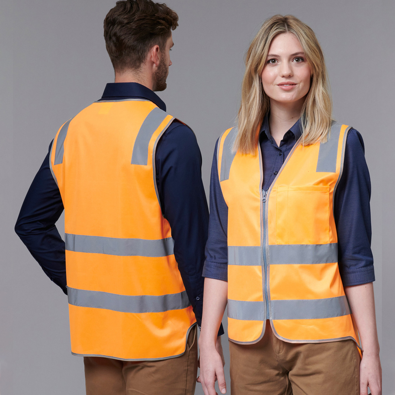 Unisex Hi-Vis Safety Vest With Reflective Tapes | Shop VIC Rail Work ...