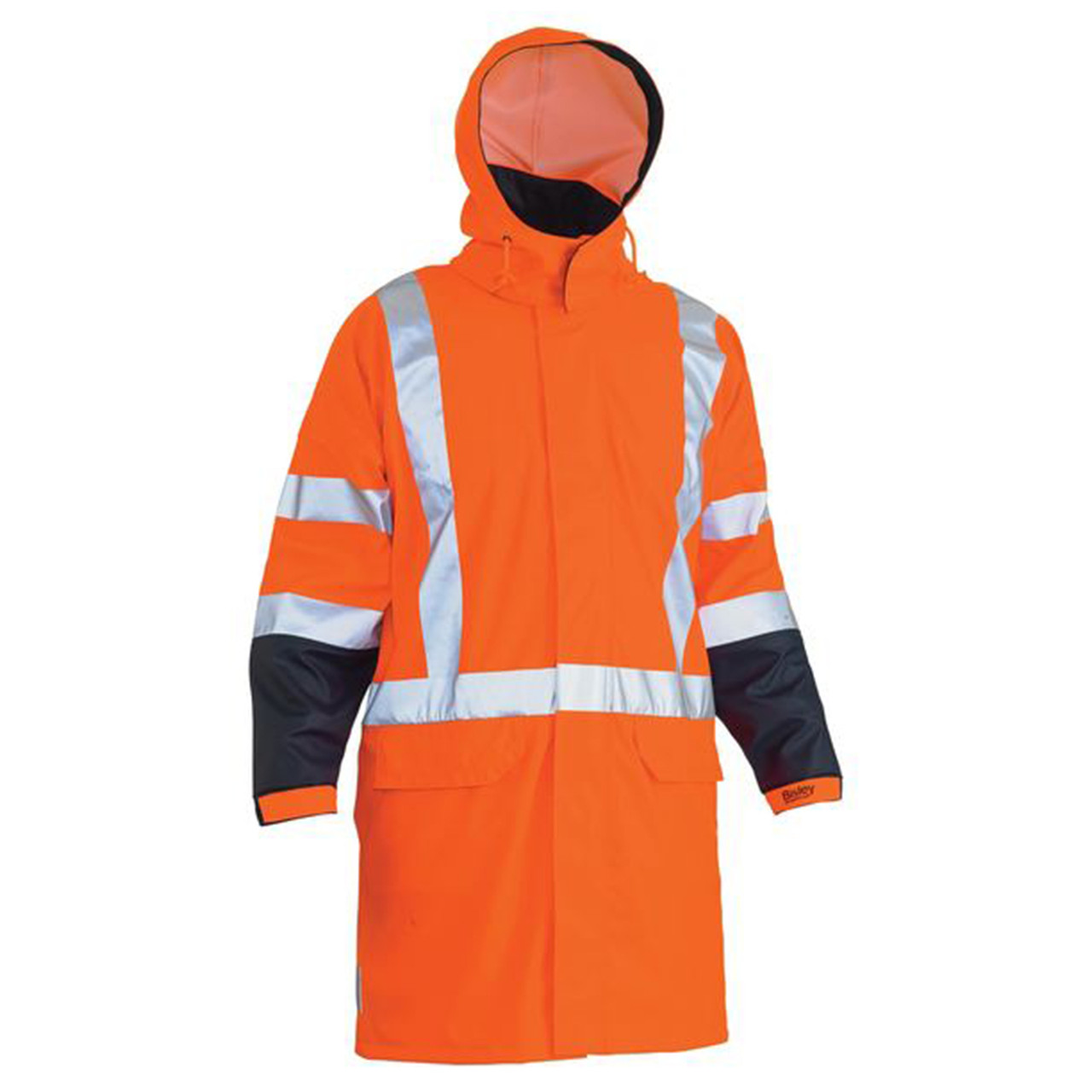 Bisley X Taped Hi Vis TTMC Rain Coat. Shop Waterproof Work Wear Online