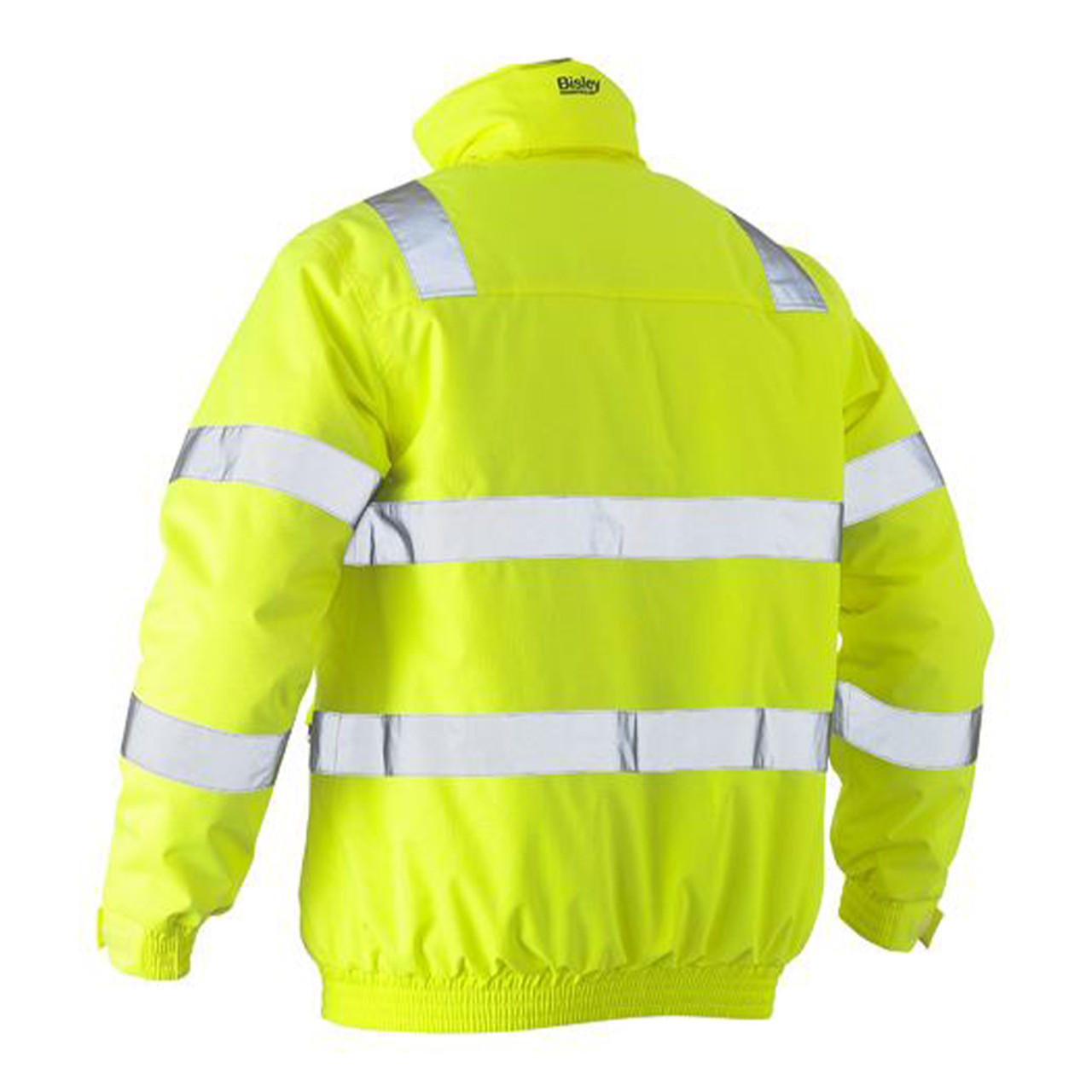 Bisley Taped Hi Vis Wet Weather Bomber Jacket with Hood